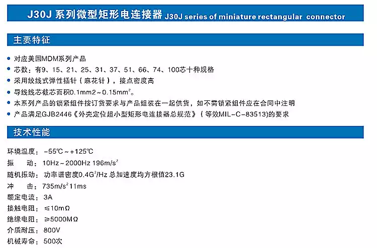 J30J-15TJ/ZK连接器J30J-15TJL J30J-15ZKP J30J-15ZKW-J/15ZKN-J