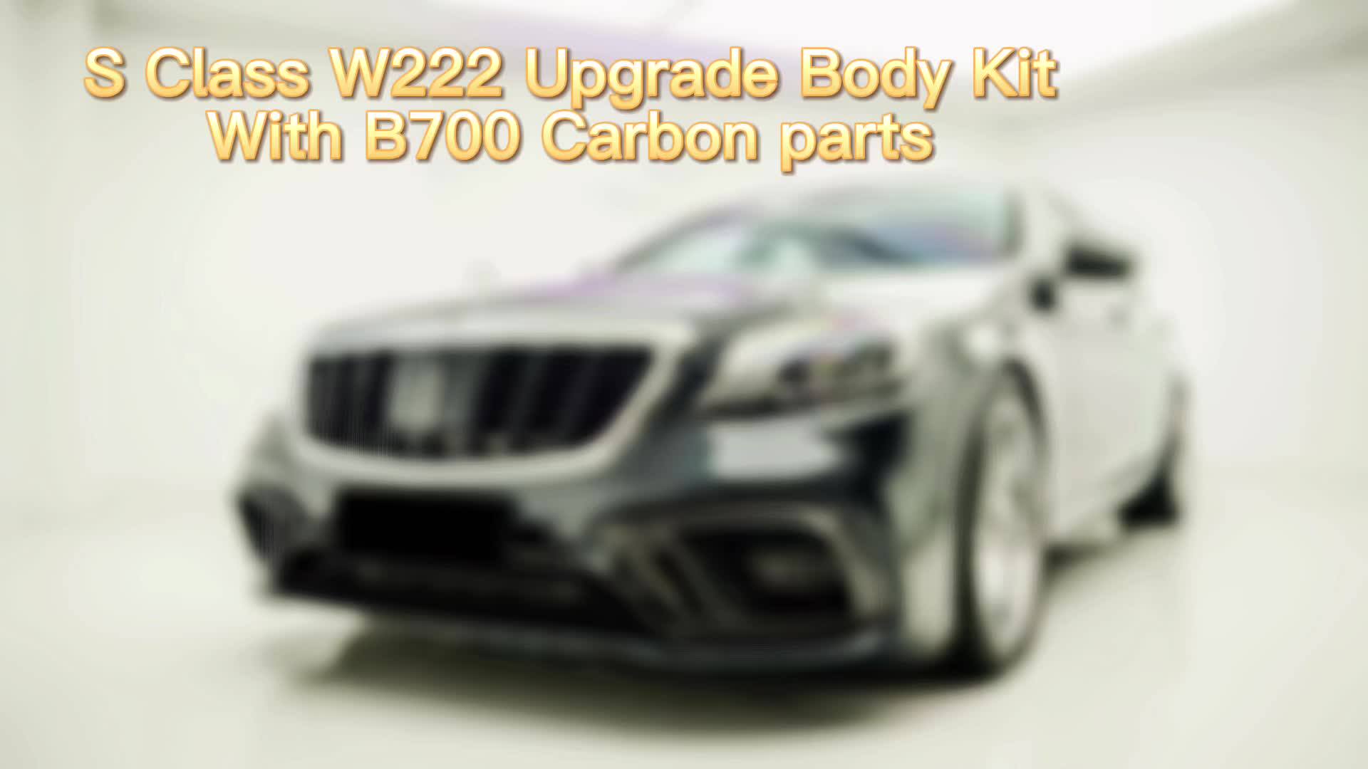 2020y Carbon Fiber S Class W222 Car Front Bumper Lips Rear Diffuser ...