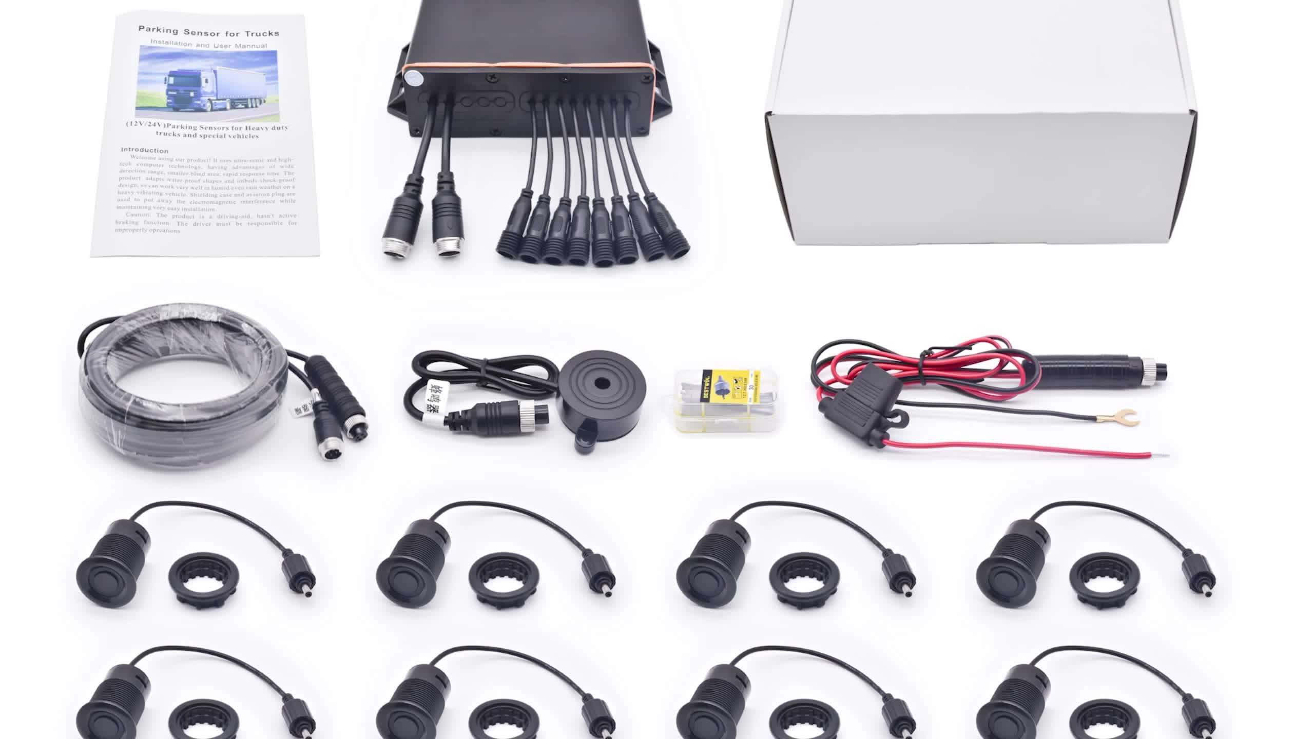 Car Parking Radar Sensor Monitor System For Truck Forklift Van Caravan ...