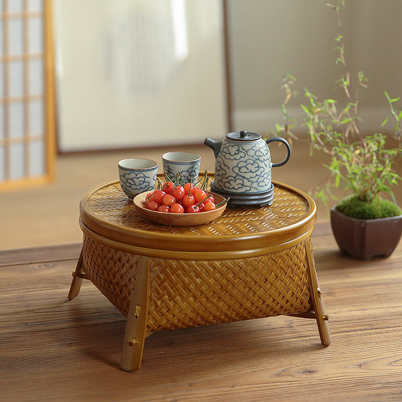 Bamboo tea set storage box tea tray lacquerware multifunctional storage ...