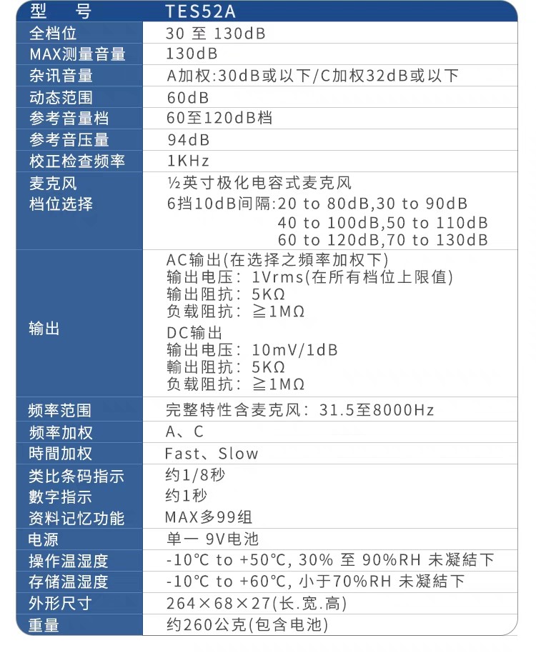 台湾泰仕TES1350A/1350R/1351B/1357/1352S高精度噪音计声级计-阿里巴巴