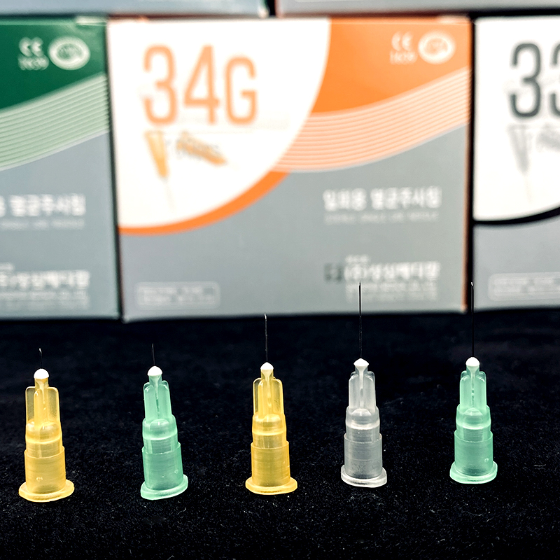韩国进口SUNGSHIM一次性使用无菌注射超细小针头34G非无痛韩国针