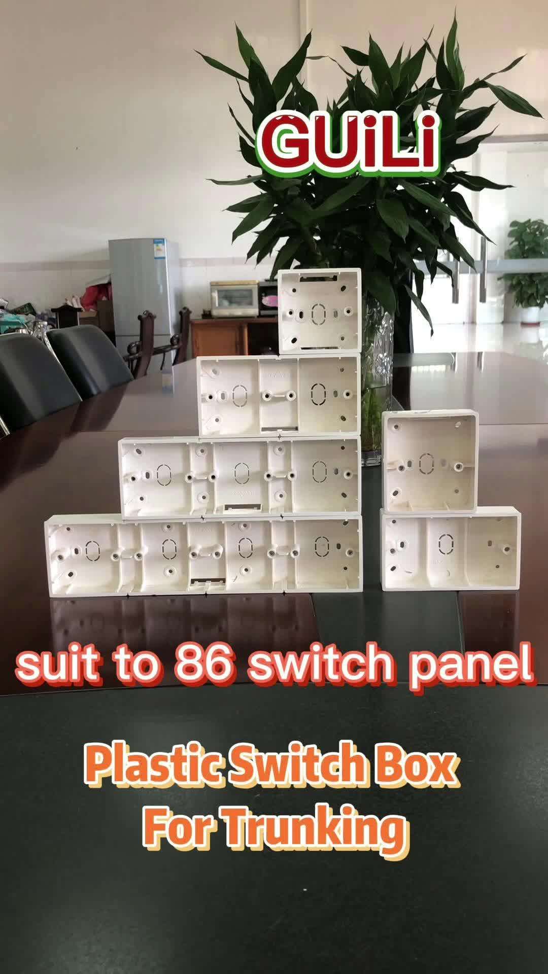 Indoor Fireproof 2 Gang Switch Socket Box Protector Bottom Box Pvc ...