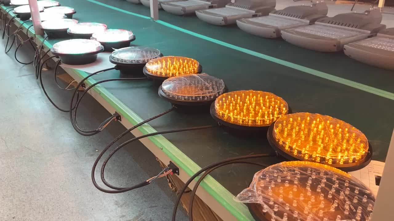 200mm 300mm Led Traffic Signal Light 12v 24v Dc Yellow Warning Light ...