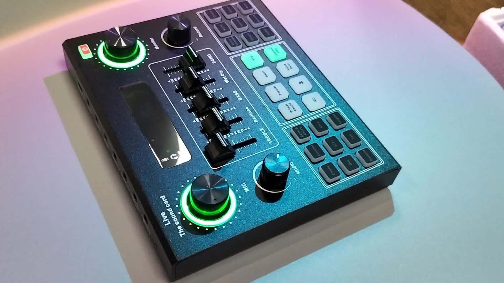 V9 Sound Card Audio Set Interface External Usb Live Sound Card Bt ...