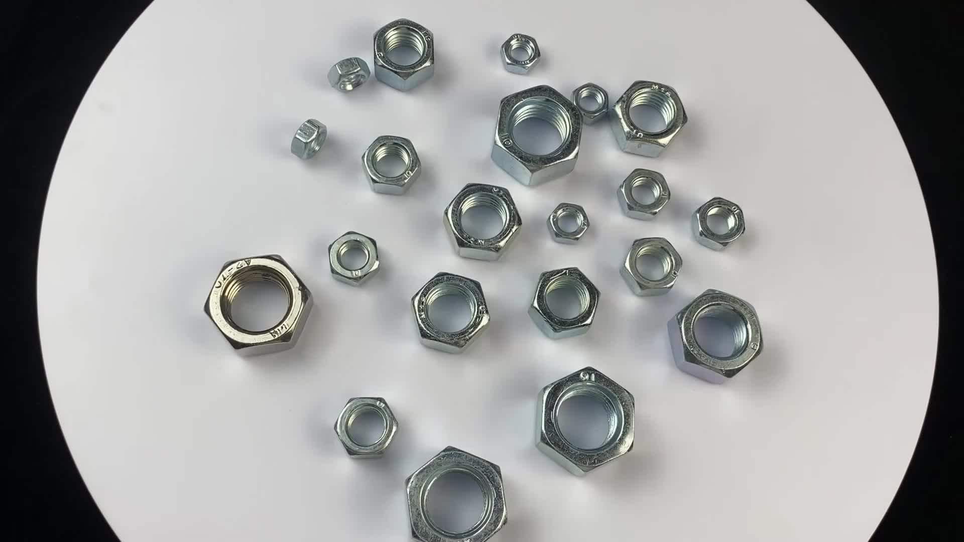 Din 934 Nut Galvanized Black Hex Nut Carbon Steel Stainless Steel Hex ...