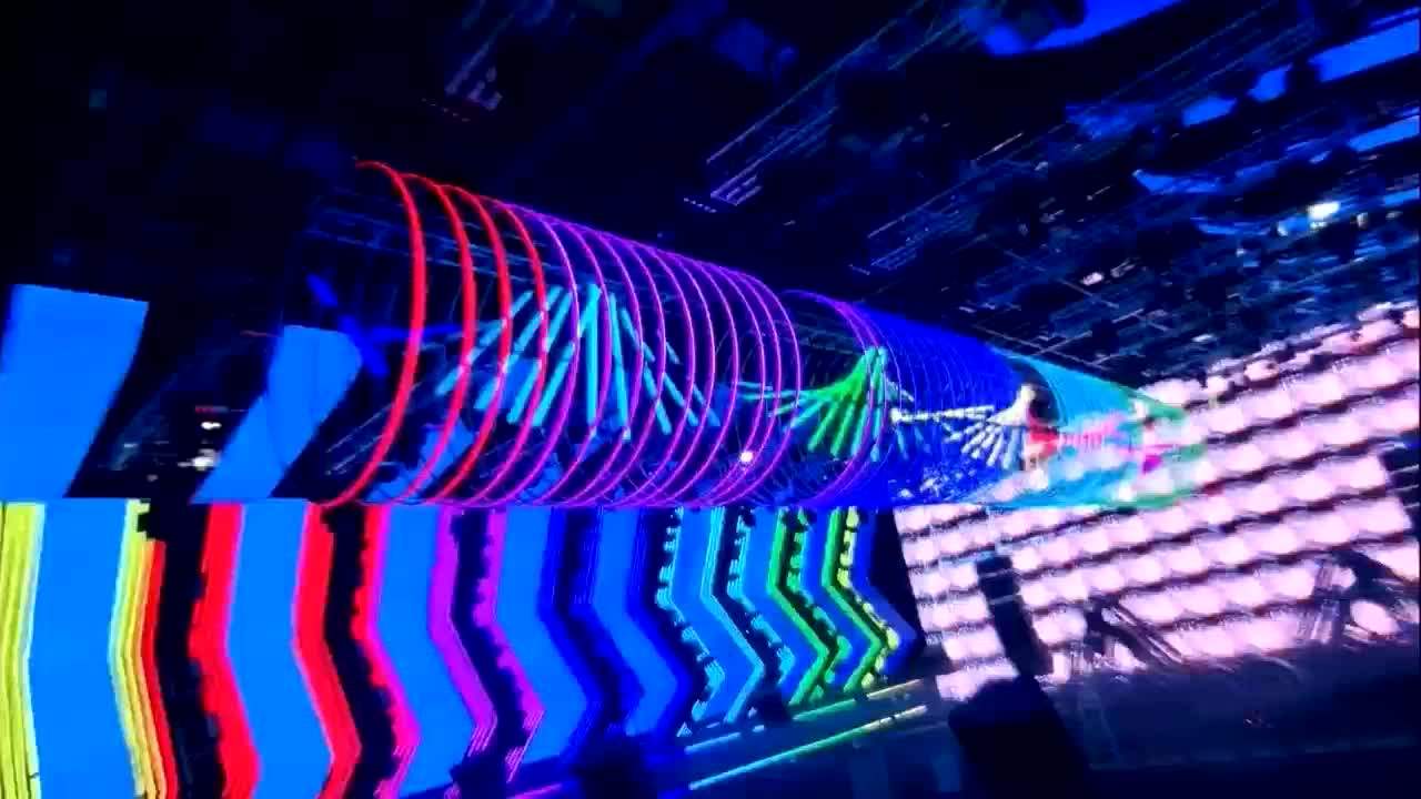 Nightclub Dmx Rgb Spinning Tube Pixel Stage Light 360 Rotating Tube ...