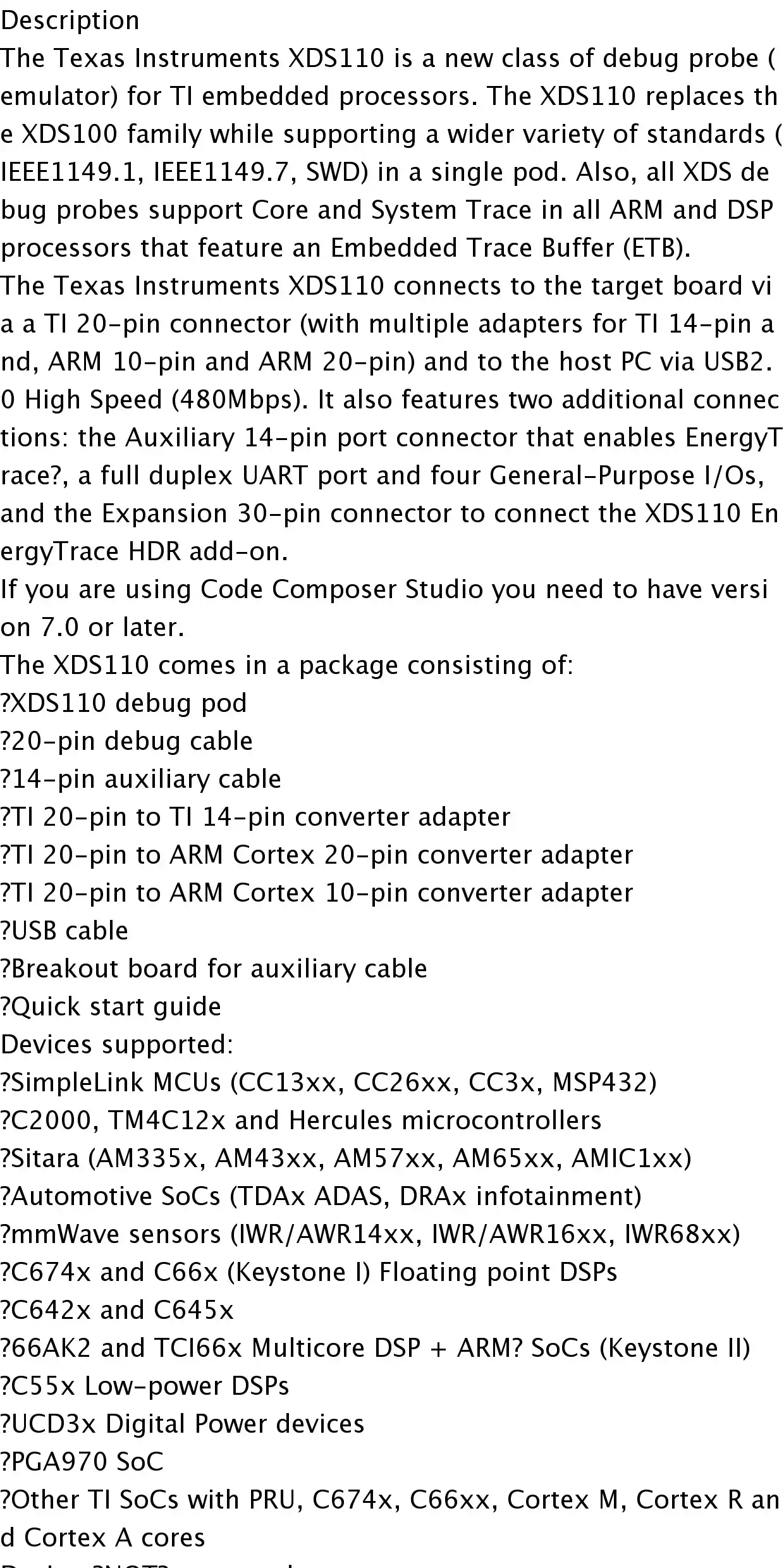 TMDSEMU110-U TI XDS110 JTAG Debug Probe 仿真器 全新原装现货