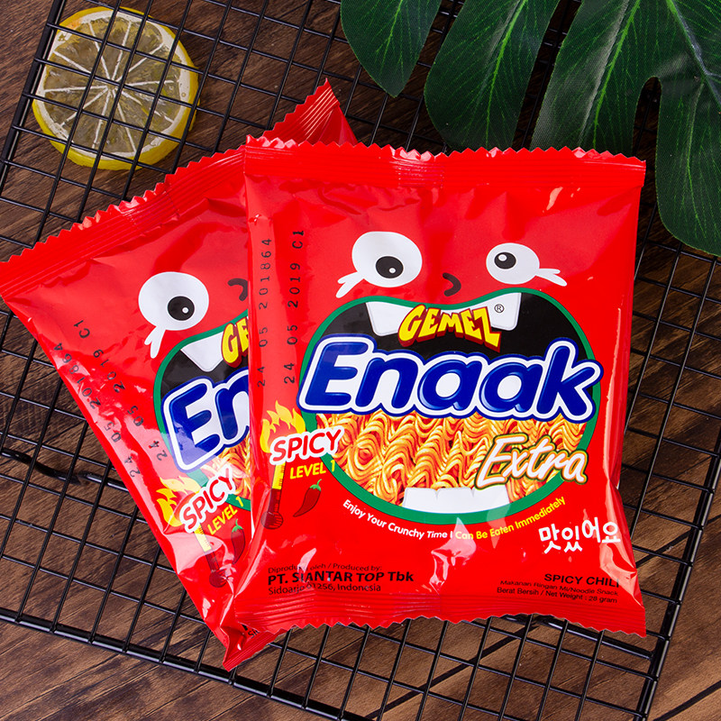 Indonesian imports GEMEZ ENAAK chicken simply noodles hot dry snack ...