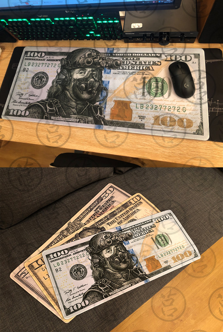 Tactical US dollar large mouse pad bath towel special war sage Franklin ...