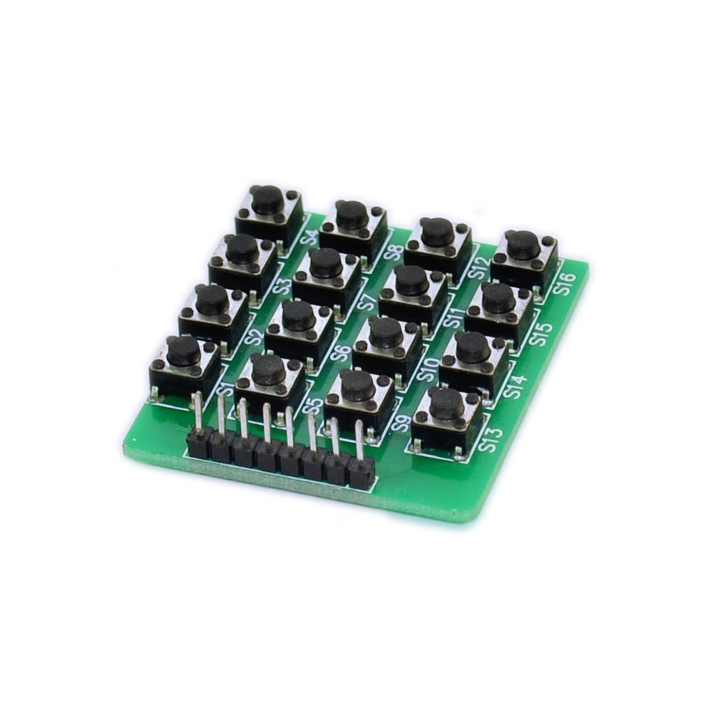 4x4 Matrix Micro Switch Module 16-Button In-Line Button MCU External Expansion Keyboard Matrix ...