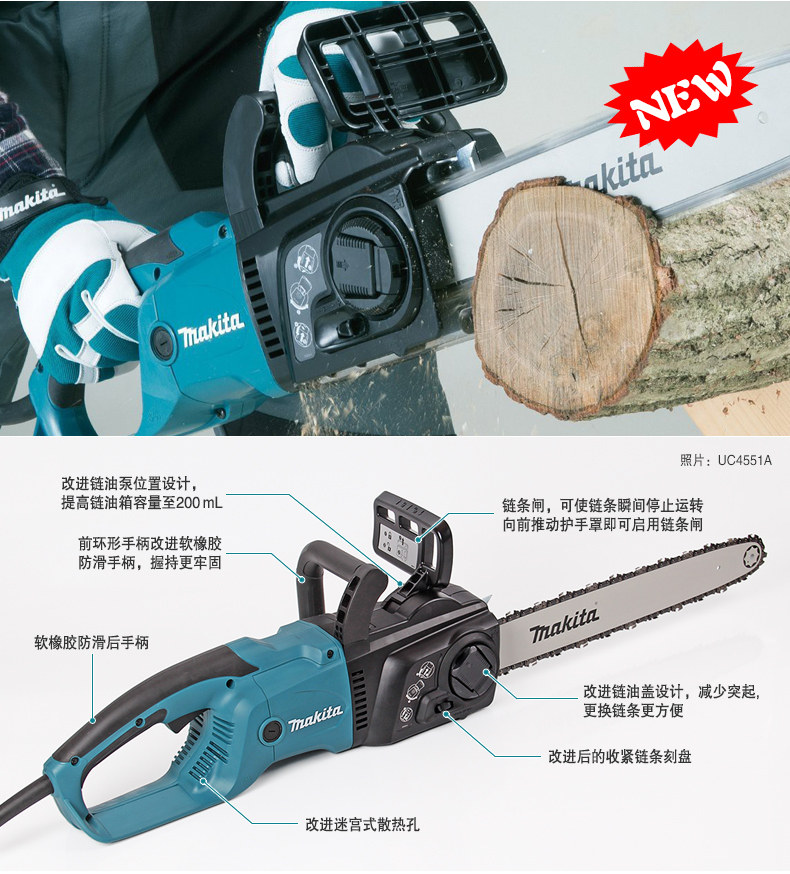 Makada Barrone Cyber Saw UC3051A/4051/4551A Chainaw Hand -laing Gỗ đơn ...
