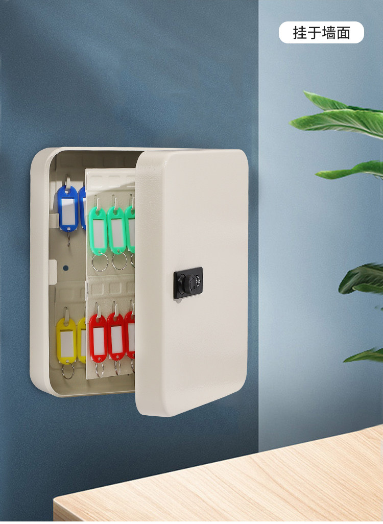 OF9D全钢密码锁钥匙箱家用挂墙壁挂式钥匙柜4S汽车钥匙收纳管理盒-阿里巴巴