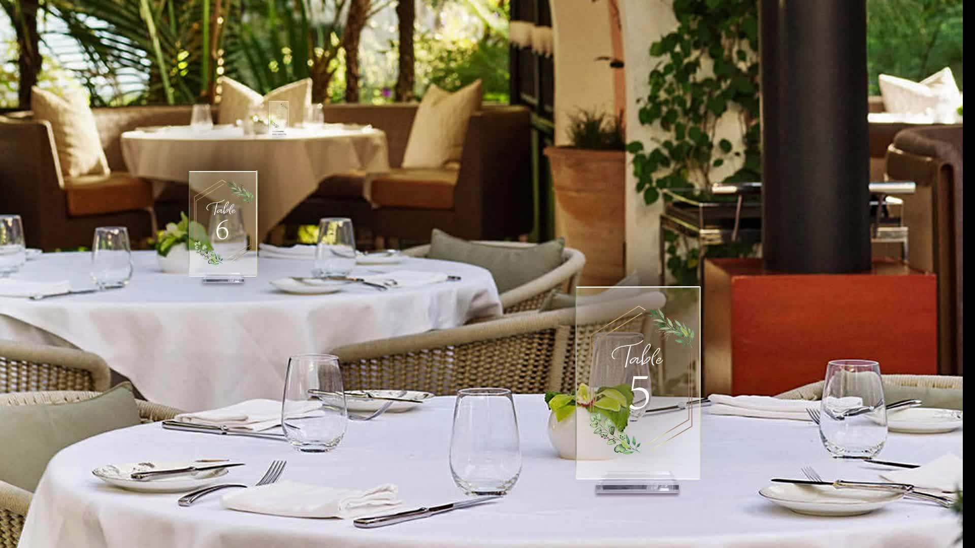 Ourwarm Rectangle Centerpiece Decorations Clear Sign Cards Holders ...