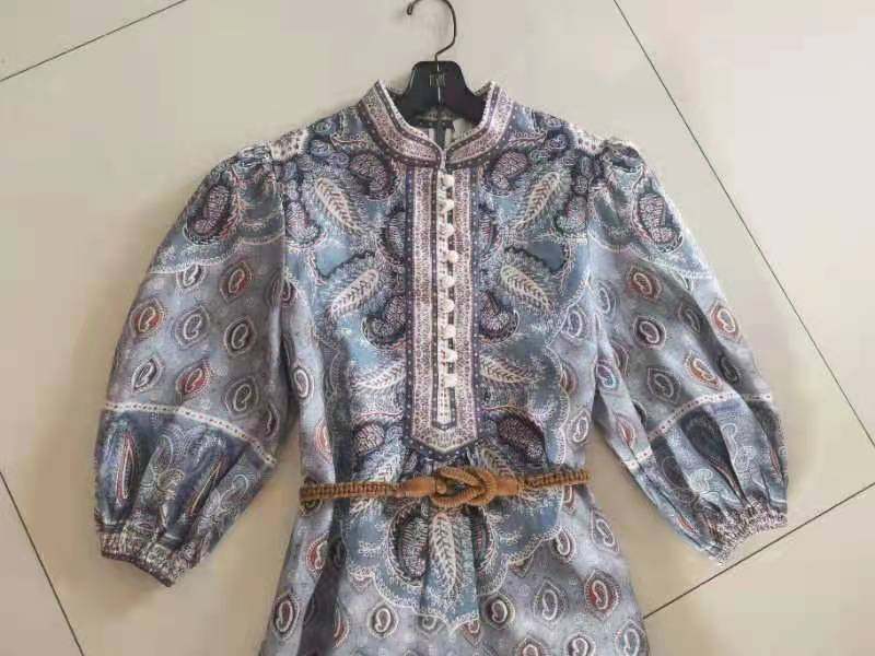 2023 Spring New Holiday Series Button Placket Robe Style with Belt ...