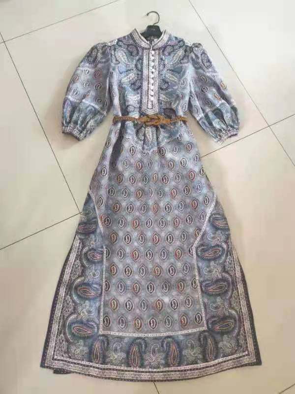 2023 Spring New Holiday Series Button Placket Robe Style with Belt ...