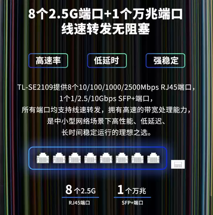 TP-LINK TL-SE2109万兆SFP交换机 云管理远程商用交换机 2.5G电口交换机