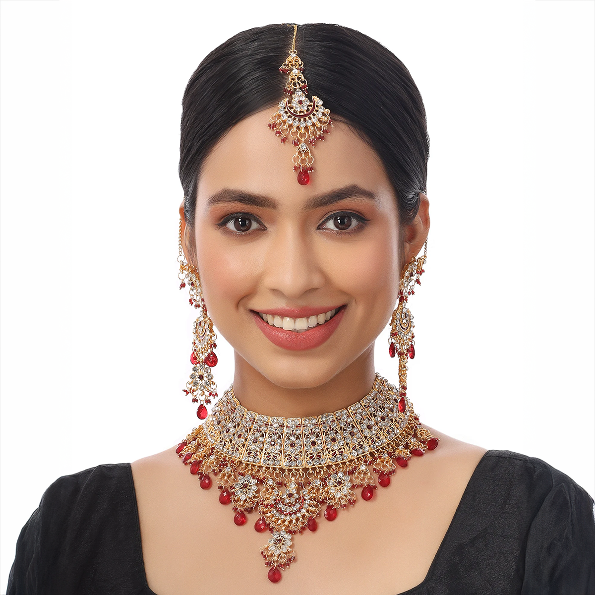 Indian imported jewelry set for women: exotic sparkle with diamond ...