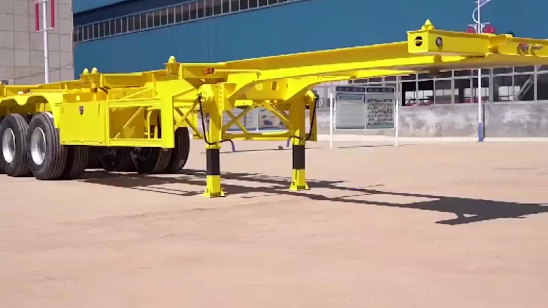 Extendable Slider Skeletal Container 2 3 Axles Gooseneck Skeleton ...