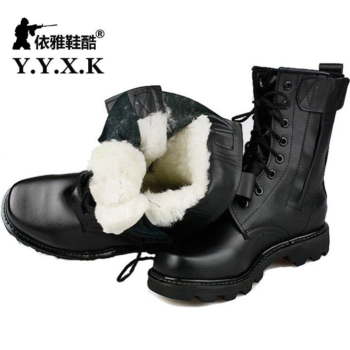 Martin Boots Man High Silo Leather Boots Wool Warm Big Cotton Boots ...