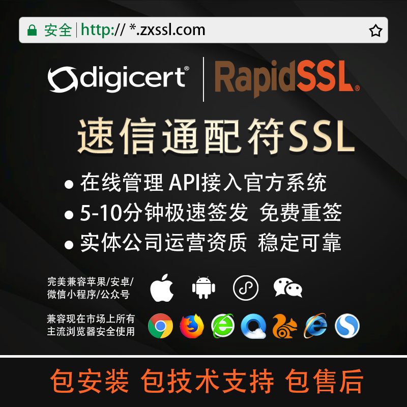 Digicert RapidSSL证书：网站安全新宠！通配符SSL证书真香警告！-安全服务-淘宝好物网