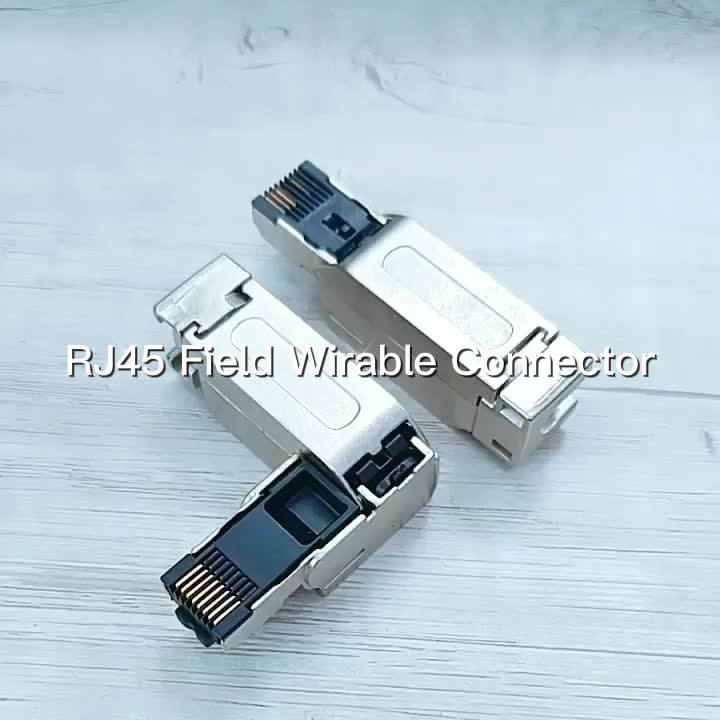 Toolless Metal Housing Male Rj45 4 8 Pins Right Angle Outlet Ethernet ...