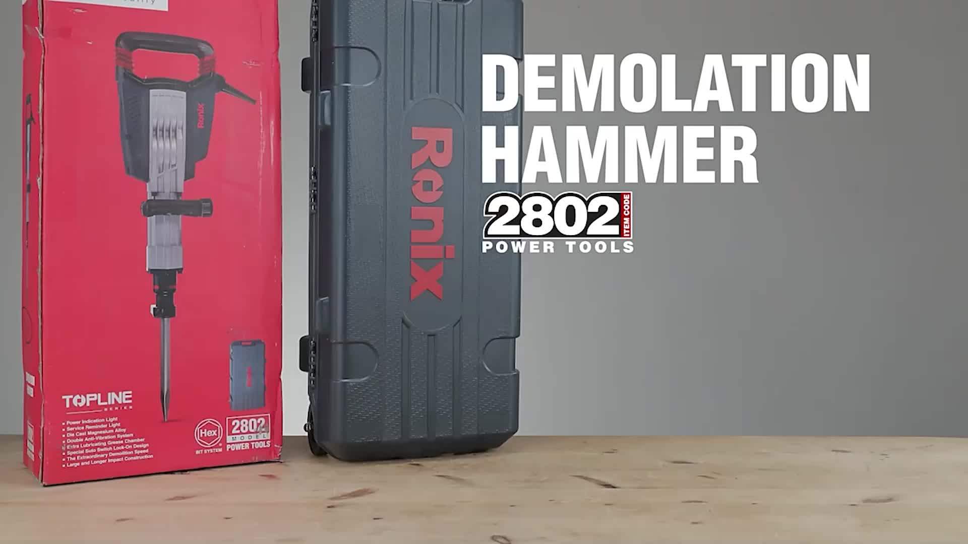 1750w Ronix Demolition Hammer 48j High Power Rotary Hammer Drills ...