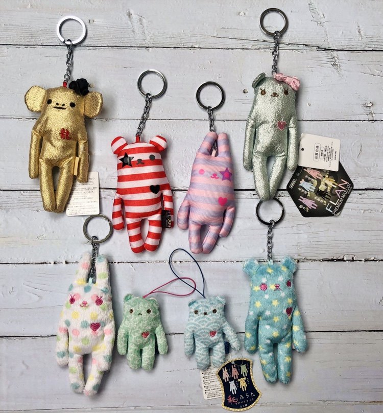 日本Amuse Flan云中生物梨花兔毛绒公仔玩偶挂件包挂礼物蓝色白色