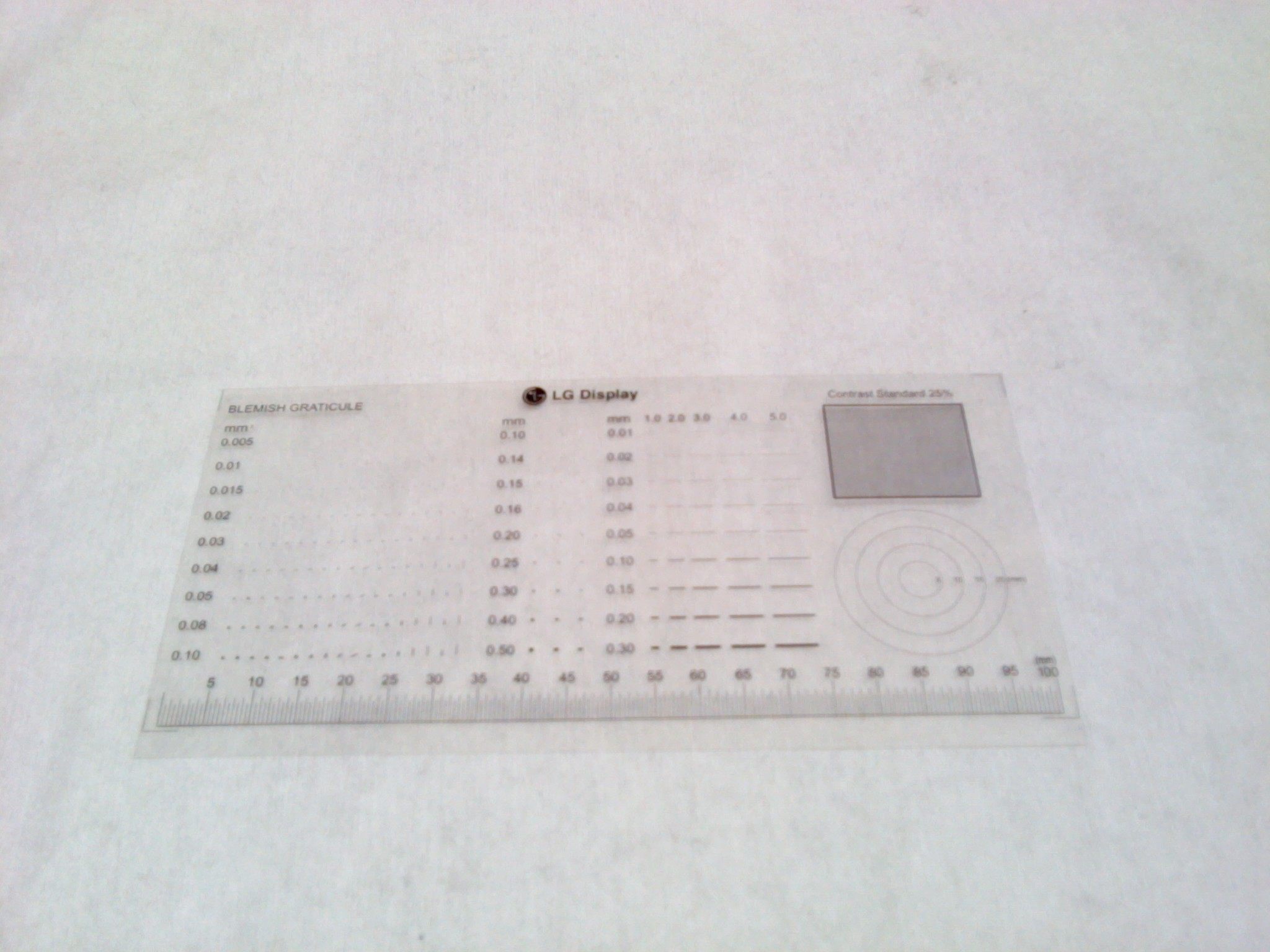 LG Dot Gauge-Comparison Card Black Dot Meter Line gauge Stain gauge ...
