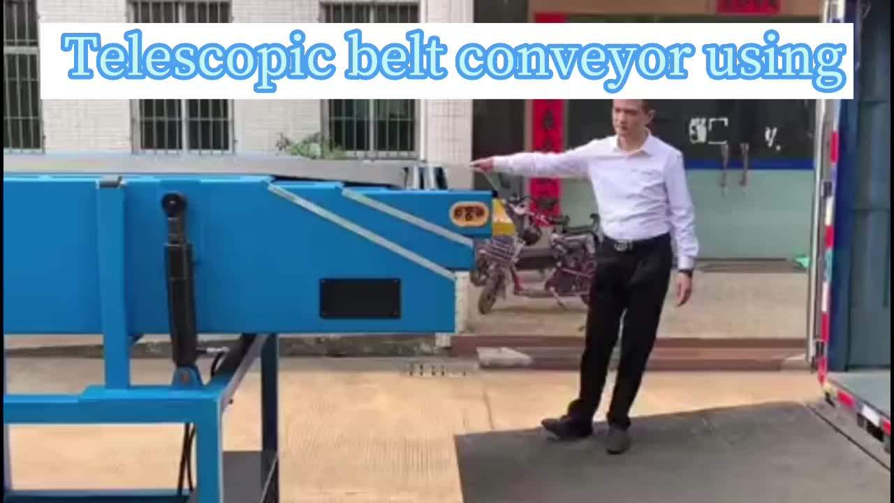 40 Inch (40ft) Container Gravity Conveyor Portable Unload Telescopic ...