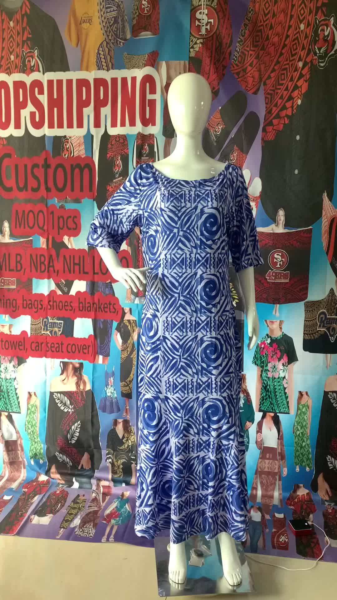 Factory Price Custom Long Fishtail Dress Polynesian Samoan Tribal ...