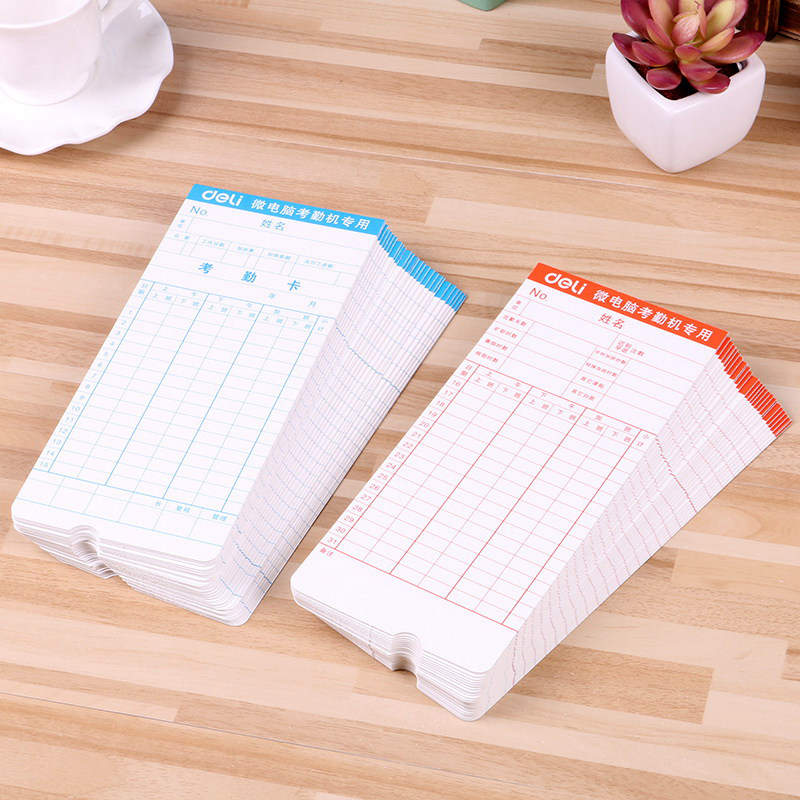 [USD 12.71] 100 Dell Attendance Cards Paper Clocking Machine Clocking ...