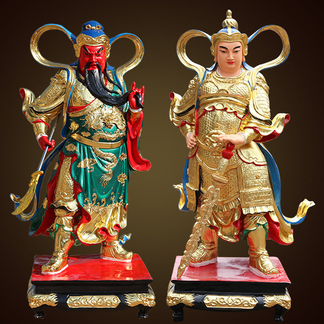 Temple 88cm Weiba Lan Guan Guan Bodhisattva Statue Weitajia Nanguan Public Guarding Ladies Paida ...