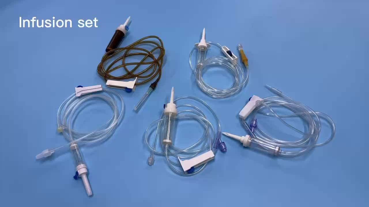 Medical Disposable Iv Infusion Giving Fluid Drip Set Sterile Iv ...