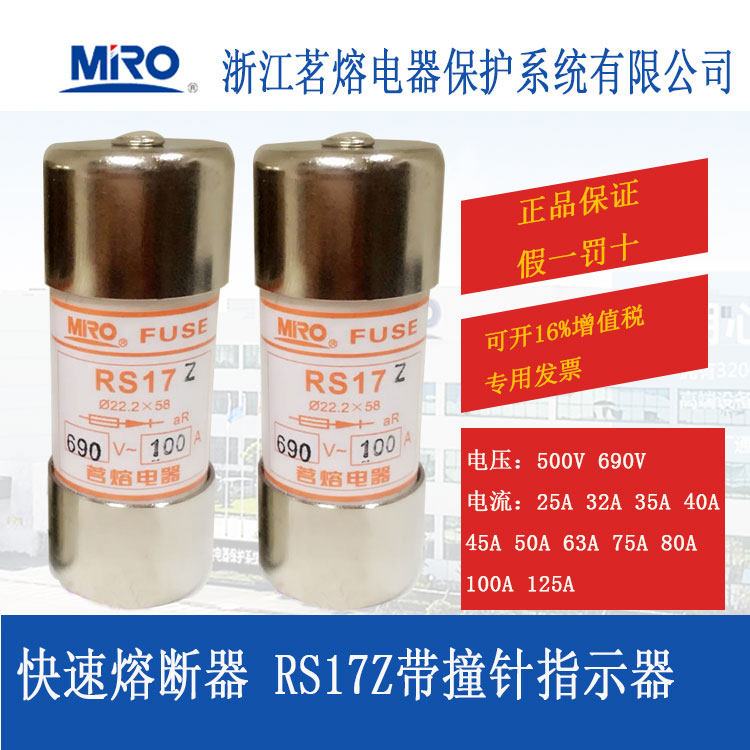 MRO fused RS17 22*58 Fast fuse RS17Z fused core fuse insurance die 80A125A
