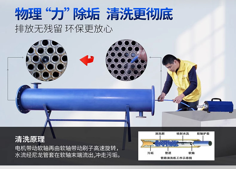 T-375 Chiller Tube Cleaning Machine Kit Manufacturer-supplier China