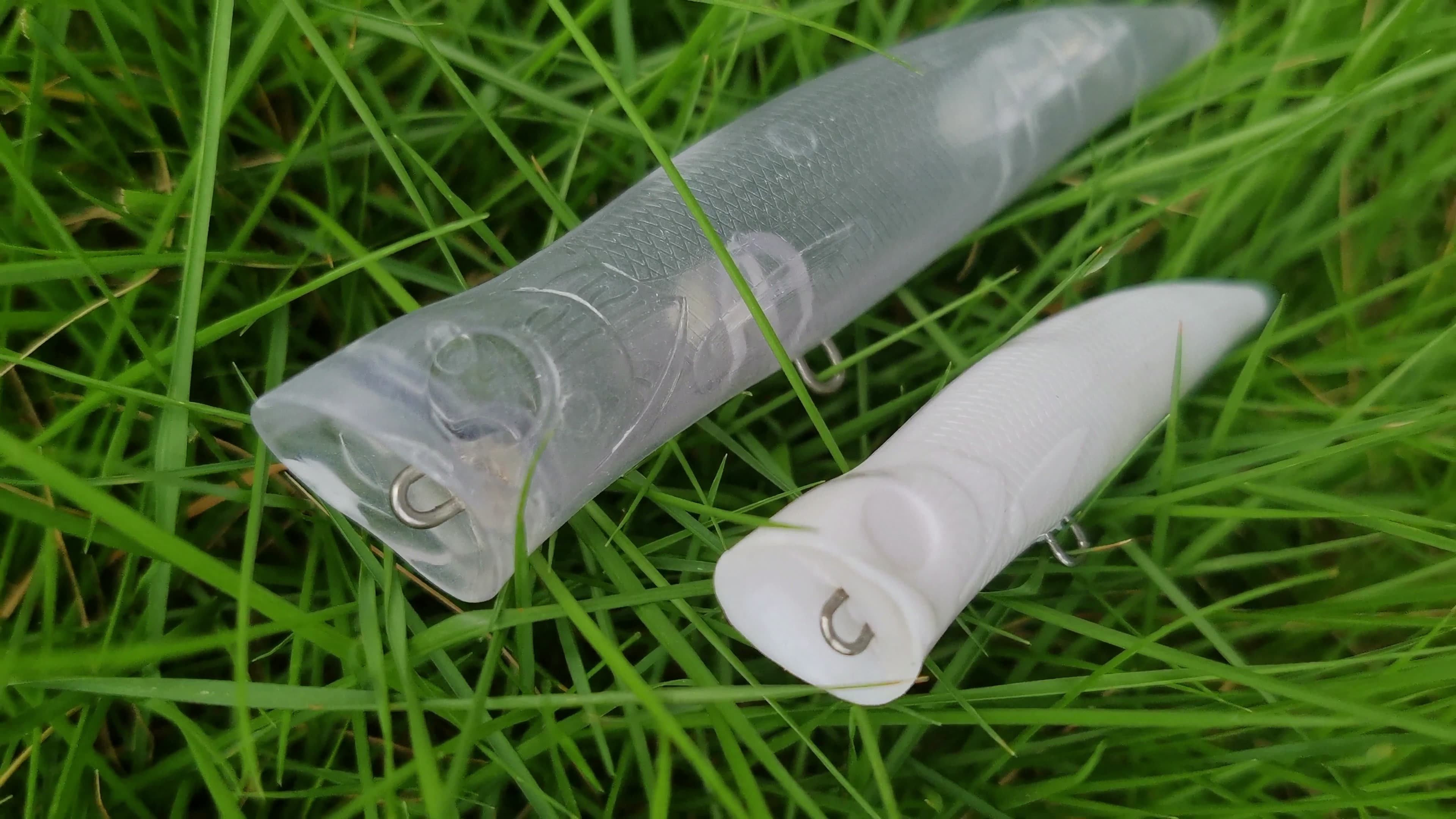 Full Customization Top Water Unpainted Popper Baits Clear Abs Plastic ...