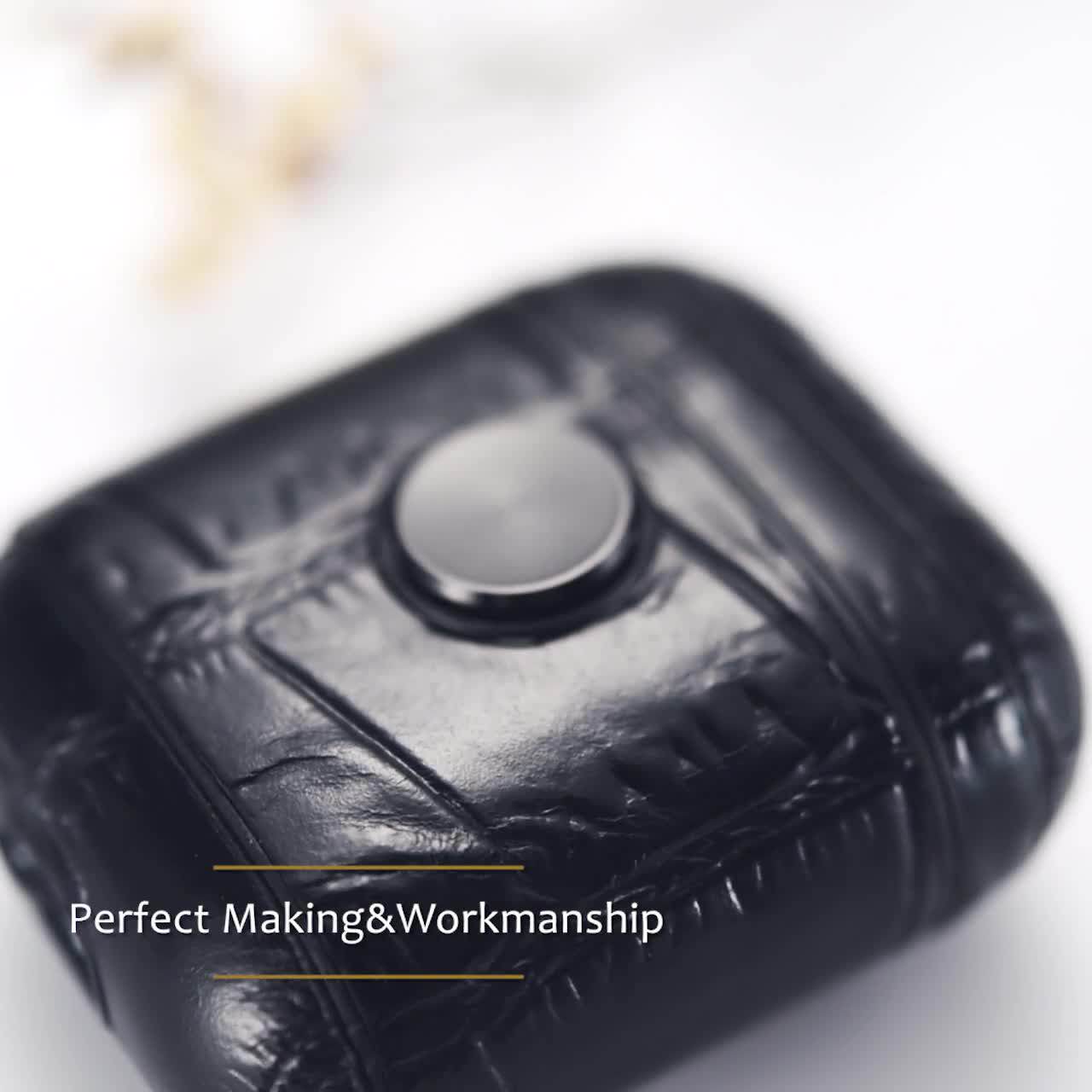 New Style Waterproof Fidget Spinner Crocodile Pattern Genuine Leather ...