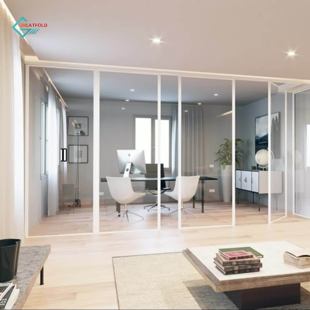 Free Cad Design Folding Moving Office Partition Glass Walls For Office ...