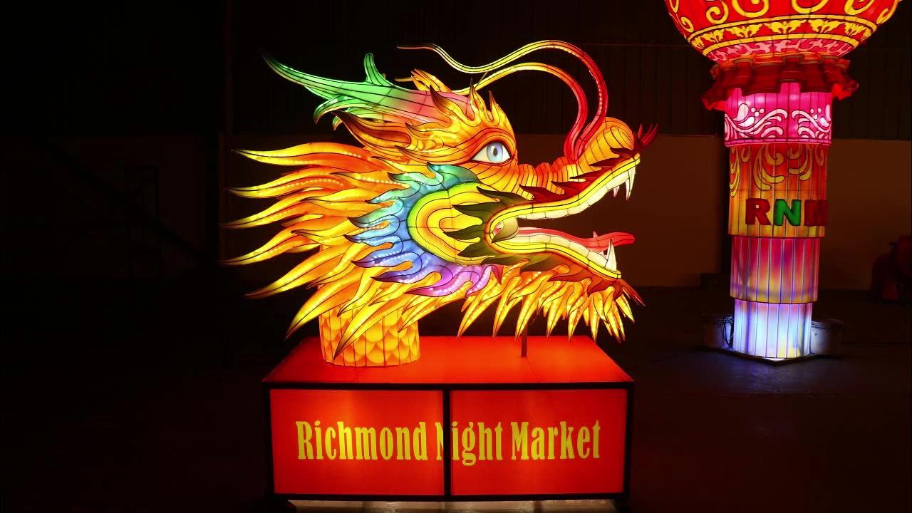 Large Glowing Lantern Sculptures Dragon Loong Head Chinese Lantern Displays As Store Signboard ...