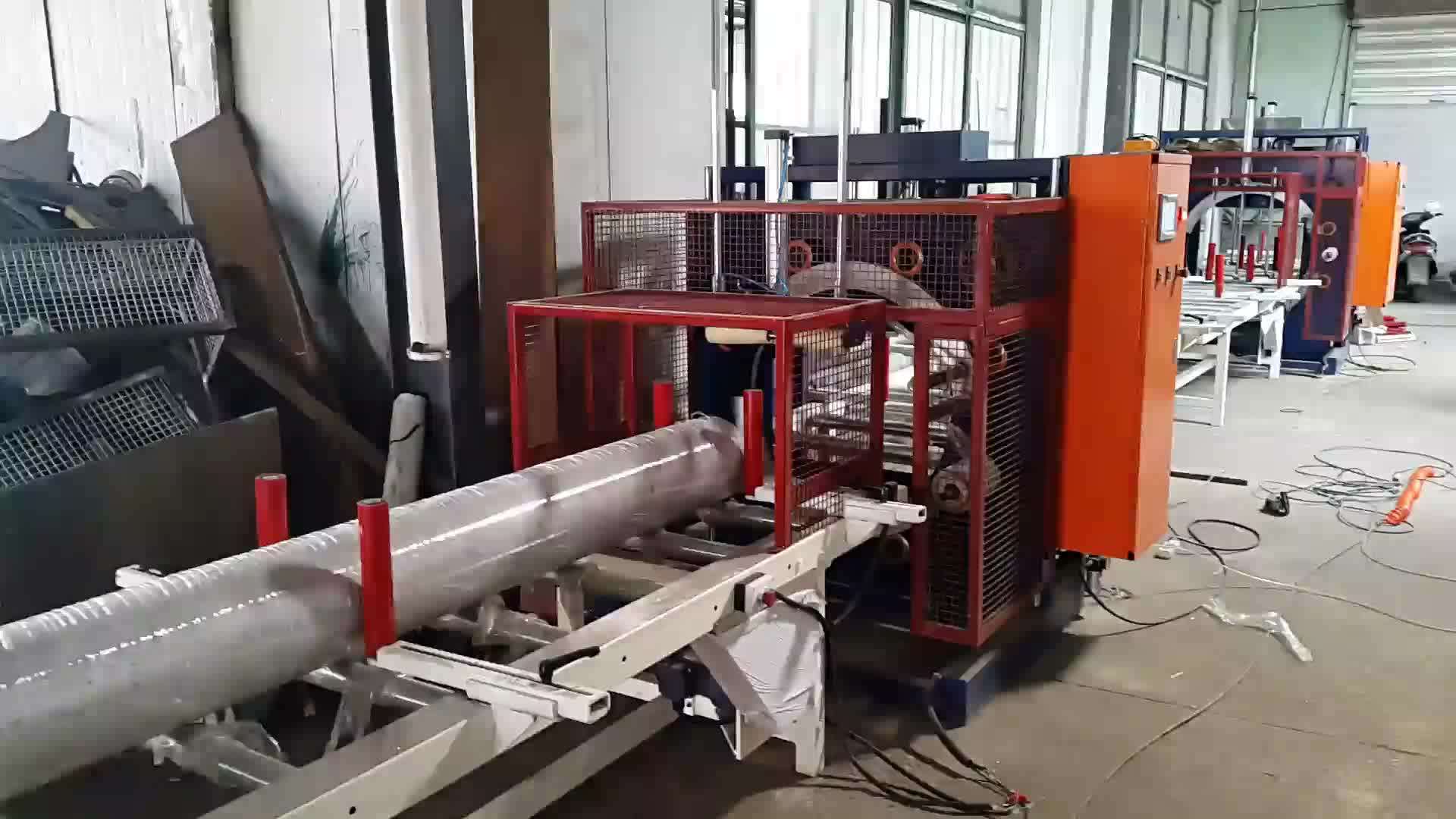 Door Pipe Packaging Equipment Auto Cabinet Film Wrapping Machine - Buy ...