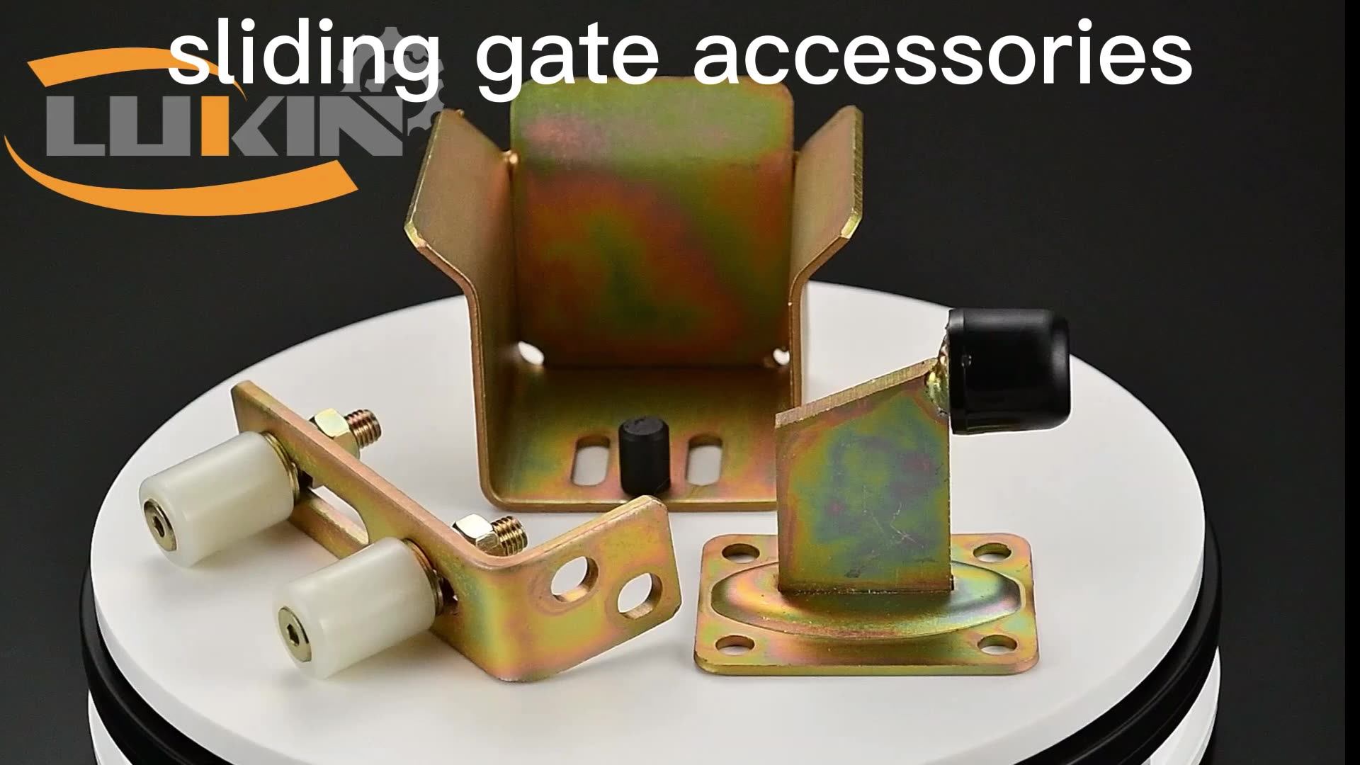 Gate Roller Guide Adjustable 3'' Nylon Rollers Heavy Duty L Shaped Zinc ...