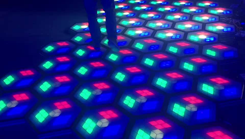 Dmx Interactive Led Disco Led Full Color 3d Hexagon Floor Light Bar ...