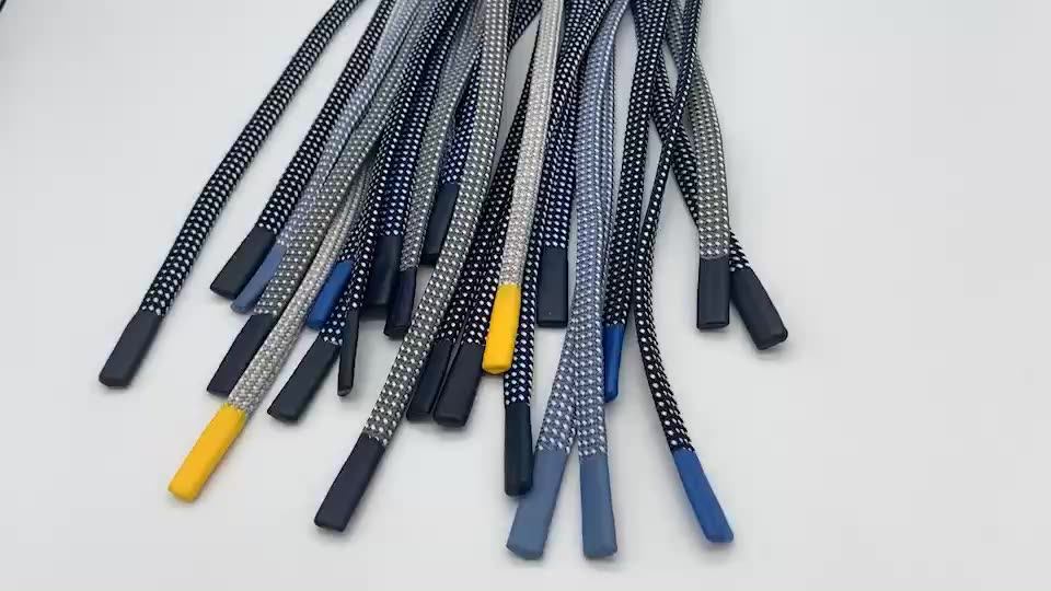 Garment Use Hoodie Drawstring Cord Flat Drawcords With Silicone Tips ...