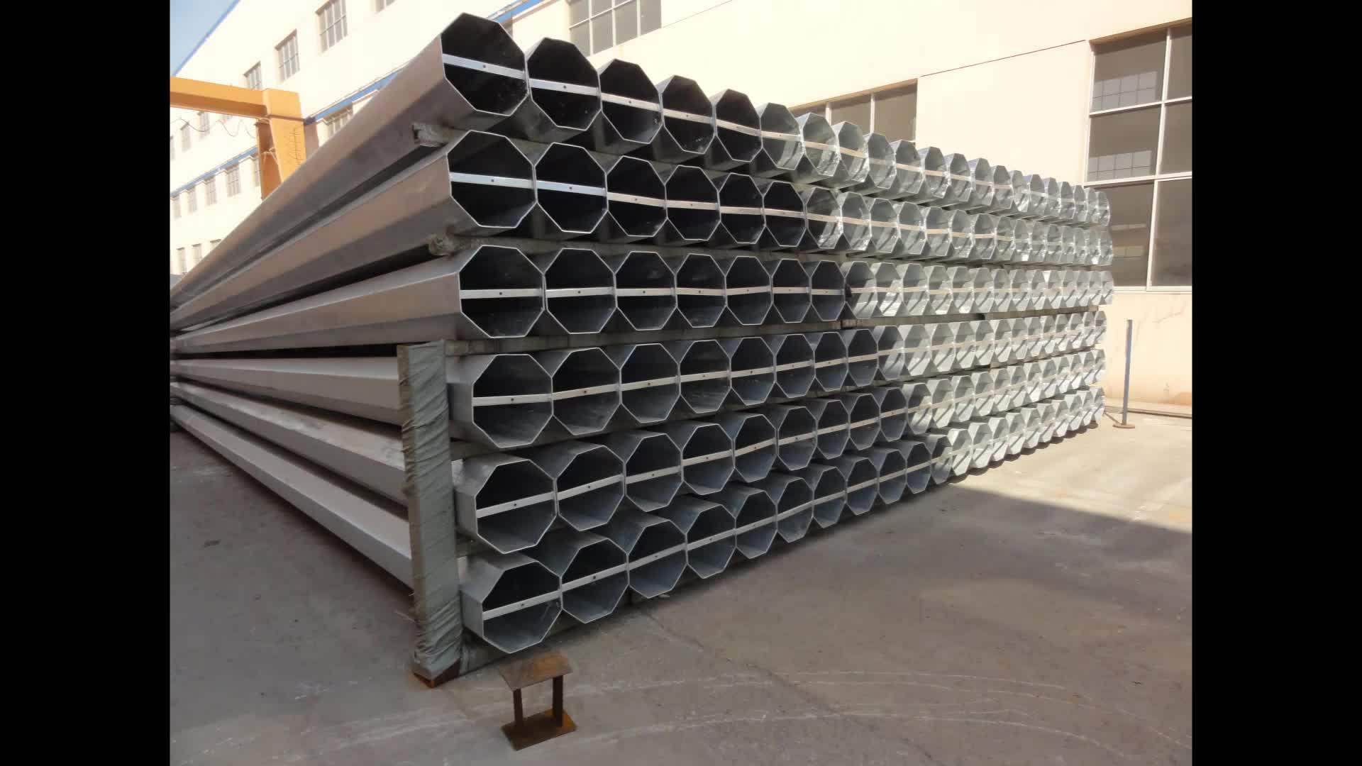 Philippines Nea Ngcp Electric Steel Poles Galvanized Steel Tubular ...