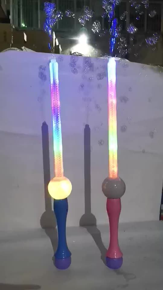 Electric Led Flashing Light Bubble Magic Wand Toy With 95ml Bubble ...