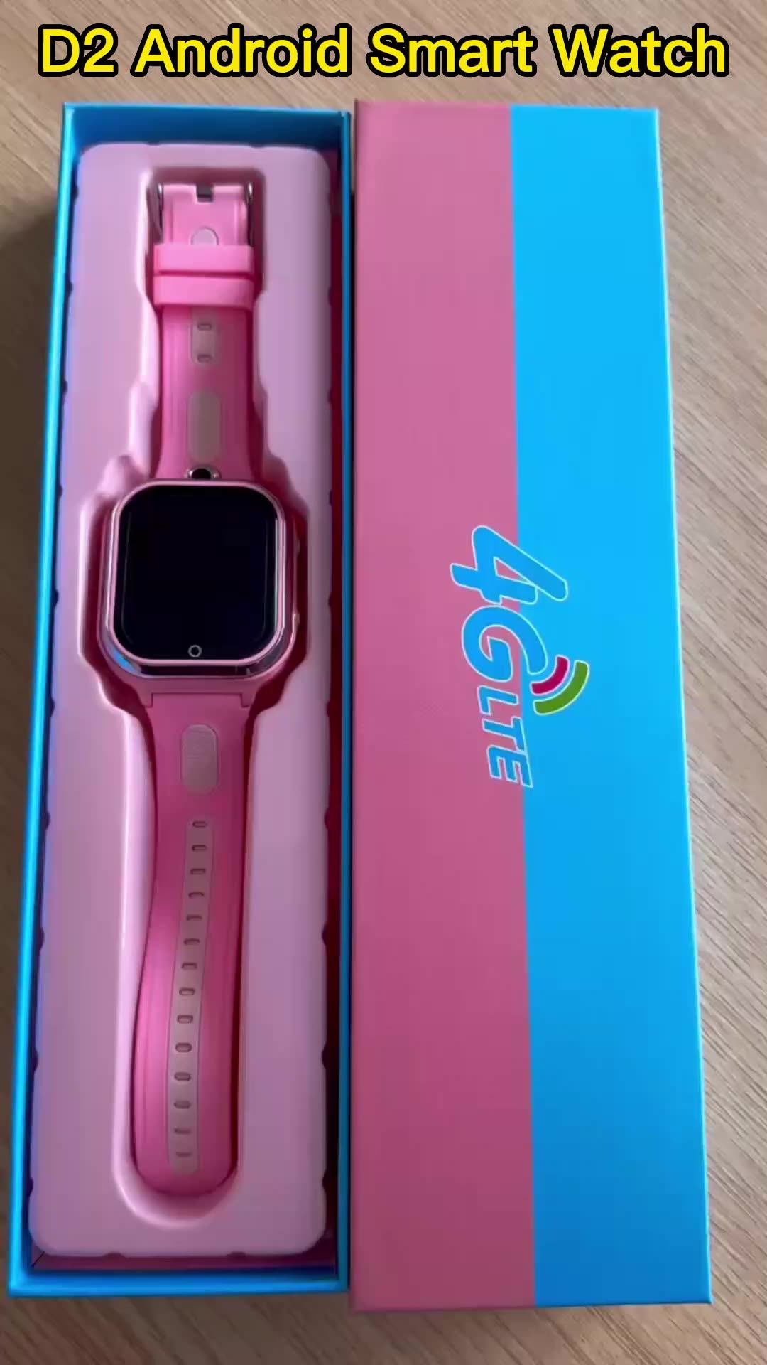 D2 4g Android Kids Smart Watch Voice Chat Dial Number With Sim Card Gps ...