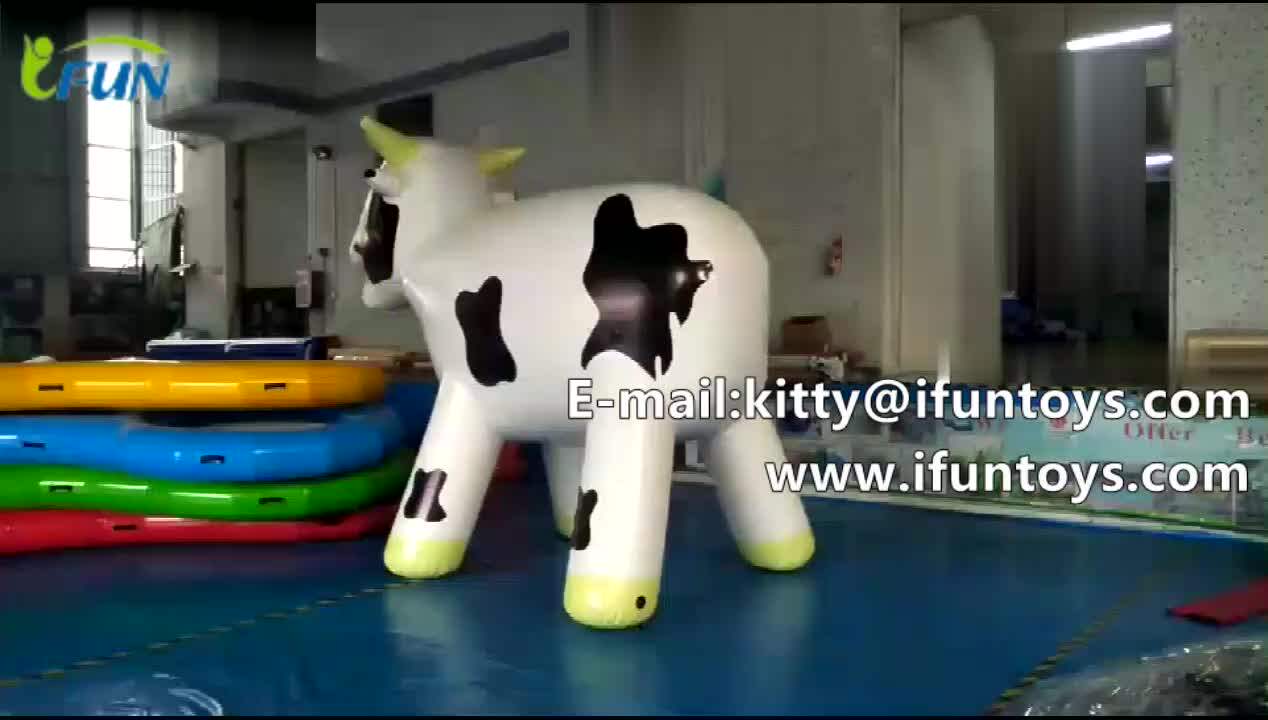 Black And White Inflatable Milka Cow /giant Inflatable Milking Cow For ...