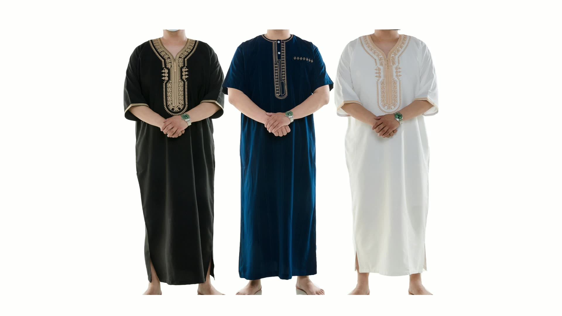 Islamic Clothing Muslim Prayer Islamic Robe Boubou Jubbah Ikaf Muslim ...