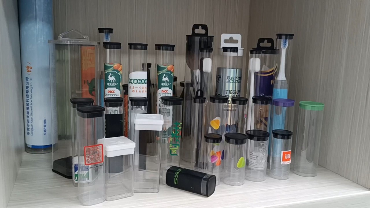 Clear Plastic Cylinder Packaging Plastic Container Round Tube Packaging ...